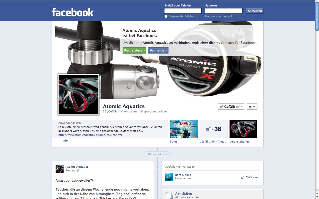 Atomic Aquatics bei Facebook - TAUCHEN.de